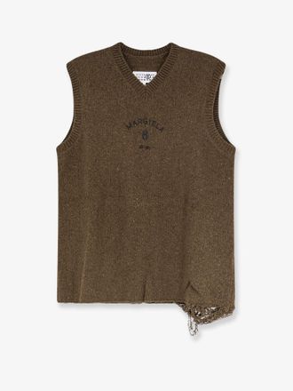 Maison Margiela Wool blend vest with used effect - MM6 MAISON MARGIELA - gender_Man