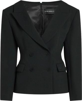 Karl Lagerfeld Studio Wide Shoulder Blazer - - Jackets - Damen - Schwarzk - S