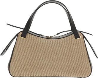 Jil Sander Hobo Bags - Structured Leather And Raffia Bag - Gr. unisize - in Rosa - f&uuml;r Damen