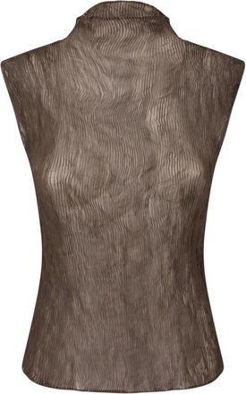 Issey Miyake Femme, Blouses et Chemises, Brun, Taille: 40 FR Chiffon Twist 1