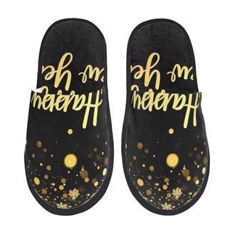 Generic Bonne Ann&eacute;e Femme Homme Chaussures De Maison Doux Pantoufles L&eacute;g&egrave;res Chaussons Pour Ext&eacute;rieur Int&eacute;rieur Hiver L