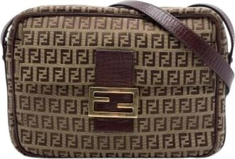 Fendi Sac bandouli&egrave;re Pre-owned en toile - Femme - Pre-owned - Brun - Taille: ONE Size