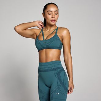 MyProtein MP Damen Hybrid Sport-BH mit Tr&auml;gern - Sattes Petrol - XXL