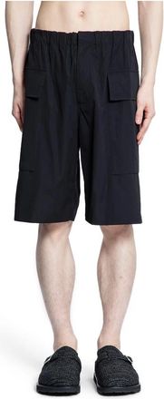 Jil Sander Homme, Shorts, Noir, Taille: S Short Casual en Popeline de Coton Noir