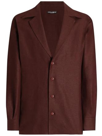 Dolce & Gabbana chemise à boutonnière - Marron