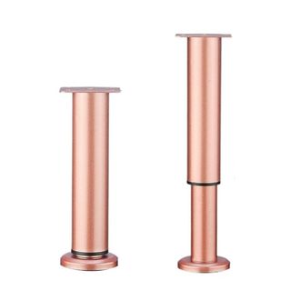Generic 2er-Pack Tischbeine, verstellbare Metall-Fr&uuml;hst&uuml;cksbarbeine, 72-110 cm H&ouml;he, 50 mm Durchmesser, wei&szlig;e M&ouml;belf&uuml;&szlig;e(Rose Gold)