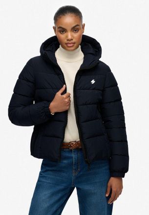 Superdry Steppjacke HOODED SPIRIT SPORTS PUFFER Kunstfaser, regular fit
