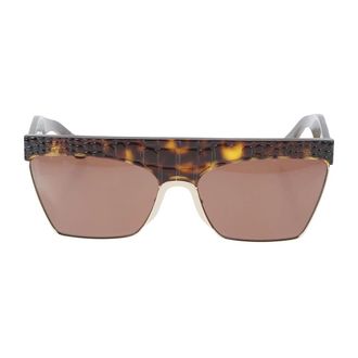 Alaia Geometrische Sonnenbrille - - Accessories - Damen - Braun - ONE SIZE