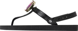 UZURII Slipper & Pantoletten - Zehentrenner Selena Diamond Blue - Gr. 35,5 (EU) - in Schwarz - für Damen