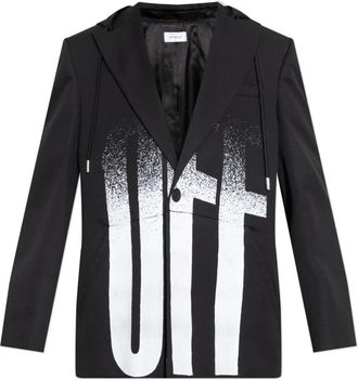 Off-white Homme, Vestes, Noir, Taille: XL Veste avec capuche