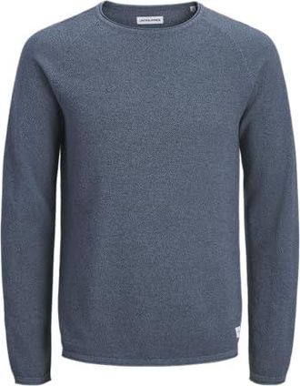 Jack & Jones Jack & Jones Jjehill Knit Crew Neck Noos, Mirage Bleu, XL Homme, Mirage Bleu, XL