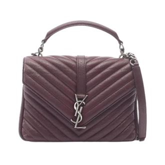 Saint Laurent Pre-owned Paris College Leather 2way Handbag - - Pre-owned - Damen - Rot - ONE SIZE