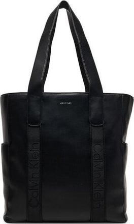 Calvin Klein Handtasche Webbing Strap Tote LV04F3289G Schwarz