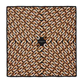 Le Parmentier Kettenmotiv Seidentuch Quadratisch - - Accessories - Damen - Schwarzk - ONE SIZE