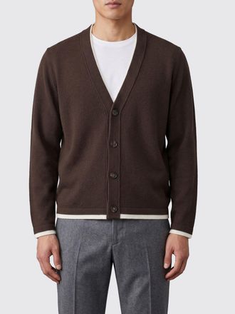 Eleventy Cardigan &agrave; col V en laine et cachemire m&eacute;lang&eacute;s avec bords contrastants