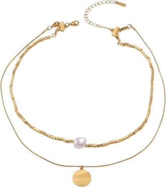 Dansk Copenhagen Vera 2in1 Kurze Halskette - - Accessories - Damen - Gelb - ONE SIZE