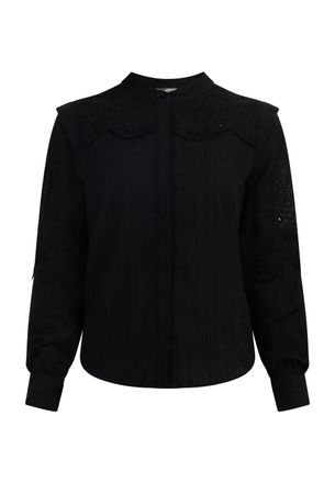 Dreimaster Dreimaster Langarmbluse Damen schwarz