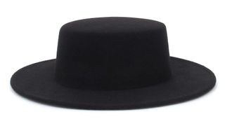 Eozy Klassischer Filz-Fedora-Hut für Damen und Herren, breite Krempe, Flache Oberseite, Jazz-Panama-Hut, lässig, Party, Kirchenhut