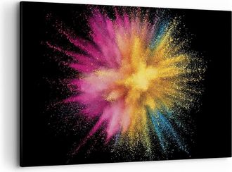 Arttor Wandbilder Dekoration Wohnzimmer Bunt Staub Explosion Bilder auf Leinwand 120x80cm Leinwandbild Schlafzimmer Küche Deko Wand Kunstdruck Art Groß XXL W