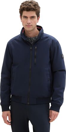 Tom Tailor Herren 1041314 Übergangsjacke mit Kapuze im Stehkragen, 10668-Sky Captain Blue, 3XL