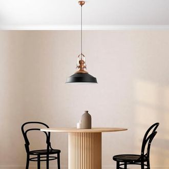 Opviq Elegant Black Chandelier, Metal Body, &Oslash;41 cm, Adjustable Height 45-130 cm, E27 Socket, Modern Design for Home & Office, Stylish Lighting Solution