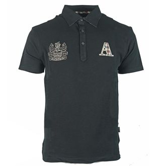 Aquascutum Check A Logo Black Polo Shirt