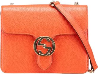 Gucci Pre-owned Leder Schultertasche - - Pre-owned - Damen - Orange - ONE SIZE