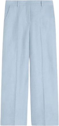 Max Mara Femme, Pantalons, Bleu, Taille: 44 FR Wide Pantalons