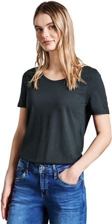 Street One Damen Basic T-Shirt in Unifarbe