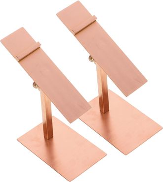 Valiclud 2 Stück Höhenverstellbare Schuhdisplayständer aus Edelstahl Verstellbare Schuhpräsentation für Sandalen Sneaker und Schuhgeschäfte Robustes Schuhregal