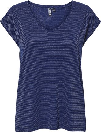 Pieces Pcbillo Tee Lurex Stripes Noos Bc