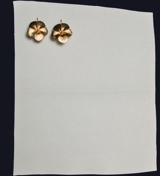 Mango Boucles doreilles motif fleur or - Femme - Taille unique - MANGO