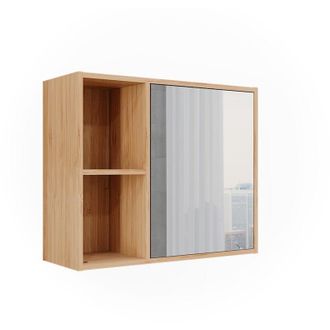 Vicco Armoire de toilette Lucie, Bambou, 54x44.5cm avec miroir