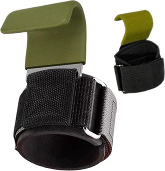 Generic Fitness-Handgelenkband, Hakenhalter f&uuml;r Kreuzheben, 2 St&uuml;ck verstellbare Handgelenk-Haken f&uuml;r Krafttraining Gewichtheben