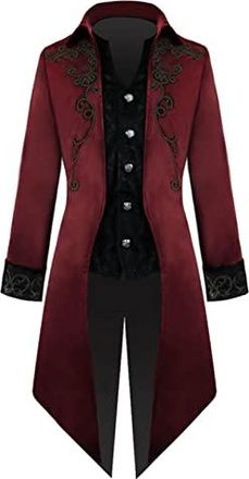 Generic Homme Veste Costume En Queue De Pie Longue Steampunk Uniforme Cosplay Tailcoat Pour Hommes Costume Party Outwear Partie V&ecirc;tements De Dessus Slim Fit R