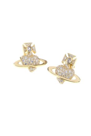 Vivienne Westwood Crystal-Embellished Orb Earrings - Gold