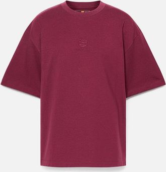 Timberland Hampton T-Shirt mit farblich abgestimmtem Stack-Logo f&uuml;r Herren in Burgunderrot, Herren, Burgunderrot, Gr&ouml;&szlig;e