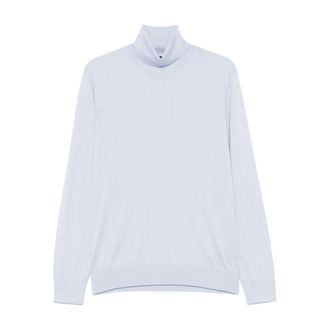 Ermenegildo Zegna Kaschmir-Seide Rollkragenpullover - - Knitwear - Herren - Blau - L