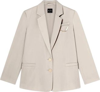 A|X Armani Exchange Femme, Vestes, Beige, Taille: 34 FR Veste en tissu mixte
