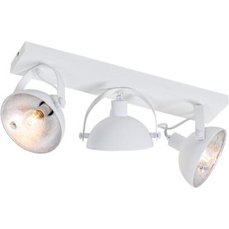 QAZQA Qazqa - magnax - Spot plafond, plafonnier - 3 lumi&egrave;re - l 57.9 cm - Blanc - Rustique - &eacute;clairage int&eacute;rieur - Salon