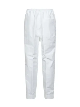 Bottega Veneta Mens Trousers Cotton Drawstring White