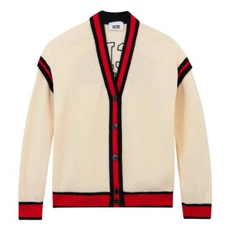 GCDS Logo Lounge College Cardigan - - Knitwear - Damen - Mehrfarbig - XS
