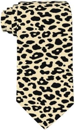 Generic Léopard Beige Et Noir Cravates Hommes Doux Cravate Homme Élégante Cravate Pour Bureau Événements Adultes