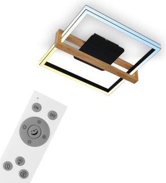 Briloner Dimmbare LED Deckenlampe CCT, Fernbedienung, Nachtlicht und Timer, LED Deckenleuchte, LED Lampe, Wohnzimmerlampe, Schlafzimmerlampe, Küchenlampe mit H