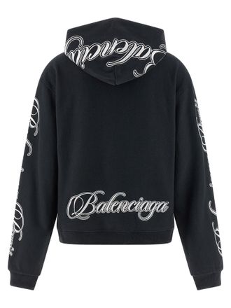 Balenciaga Womens Black Cotton Sweatshirt Clothing