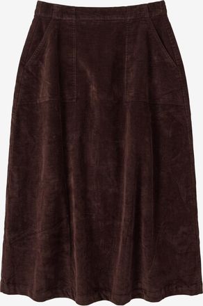 Knowledge Cotton Apparel Damen vegan Rock Cord Chocolate Torte Braun