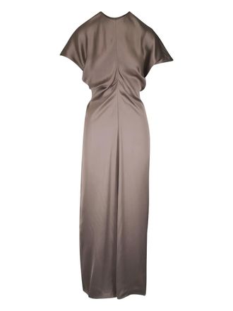 Toteme robe &agrave; taille fronc&eacute;e - Gris