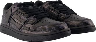 Amiri Python-Printed Calfskin Sneaker - Black