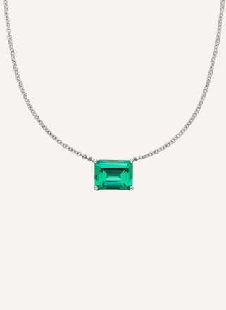 VEYNOU Veynou Halskette Eden Aus 14 Karat Wei&szlig;gold Und 1,0ct. Smaragd silber