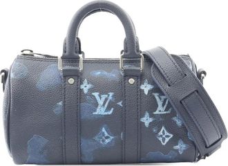 Louis Vuitton 2021-2025 Taurillon Ink Watercolor Keepall Bandouliere XS satchel - Blau